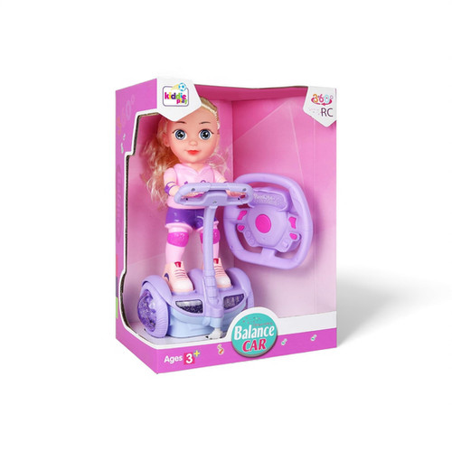 Doll Set with Remote Control Toy Electric Scooter for Kids with LED ...
