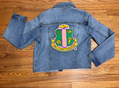 AKA, Alpha Kappa Alpha Shield Chenille Patch 10 inches | Elegance By Darshi