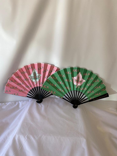 Alpha Kappa Alpha (AKA) Set Folding Paper Printed Hand Fan si ...