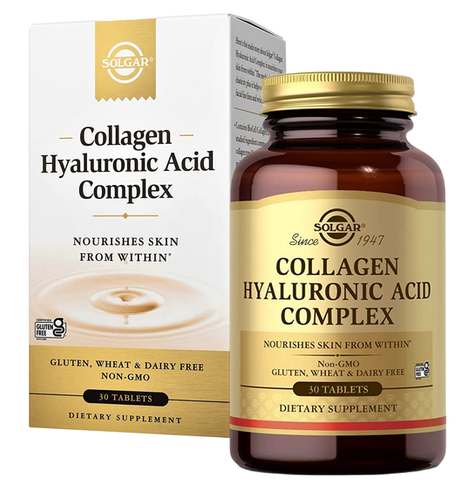 Colageno Hidrolizado Acido Hialuronico Complex Solgar 30 Tabletas