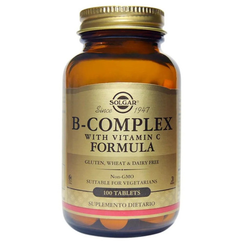 B Complex Stress Formula Vitamina C Solgar 100 Tabletas