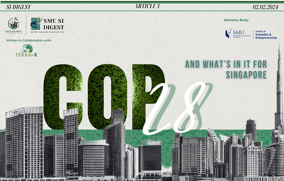 SMUSI x Terra-X Digest: COP28 and what’s in it for Singapore