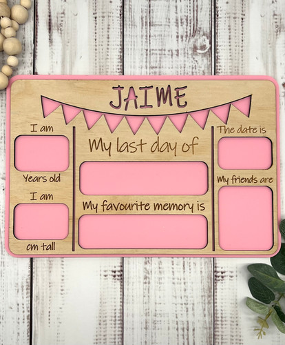 Bunting First/ Last day at School/ Kindy Board | Robson & Co Est 2002