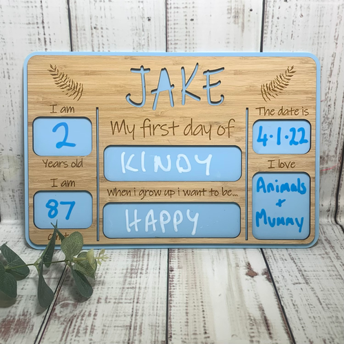 Fern First/ Last day at School/ Kindy Board | Robson & Co Est 2002