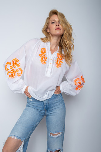 Emily van den Bergh Bluse „White“ | Funke Beck