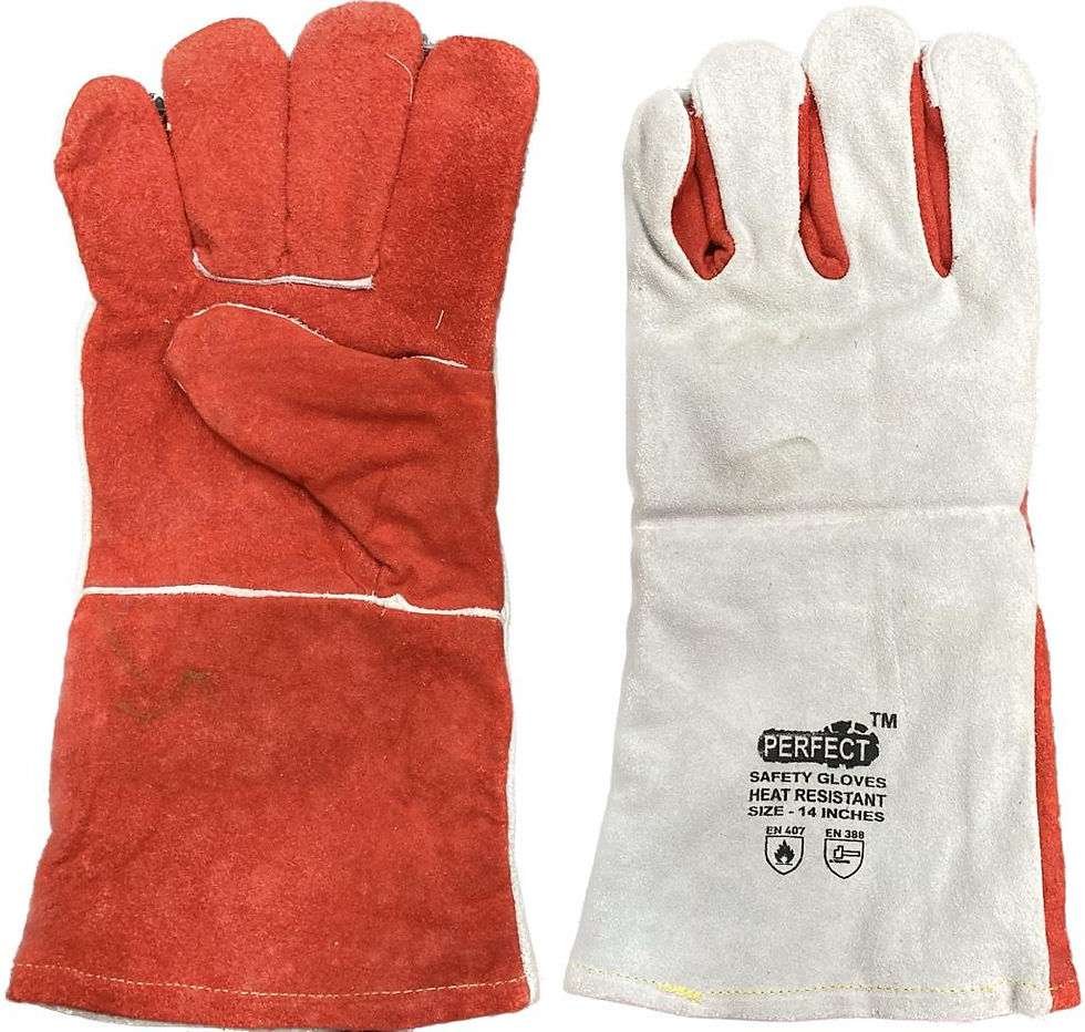 Leather Hand gloves 14” - 2 pairs | premierwelding.in