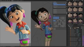 Élie, animation rig puppet, Blender