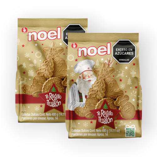 Galletas Navidad Noel Bolsa 400gr | Distribuidora Nubita