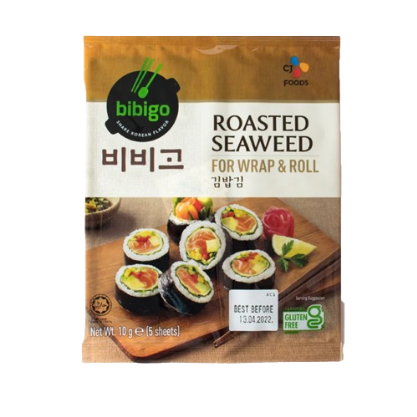 CJ Bibigo Roasted Seaweed for Gimbap(Wrap&Roll) 10g*50 | KS QUEENSLAND