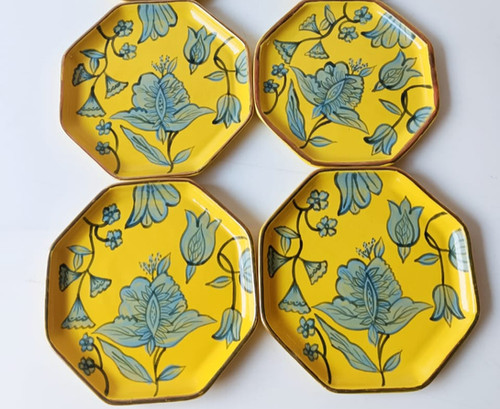 Octagon plates set of 4pcs | studio-wildflower