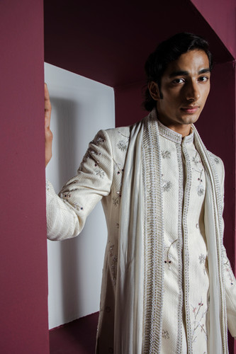 Gul Sherwani Set | Contrast By Parth