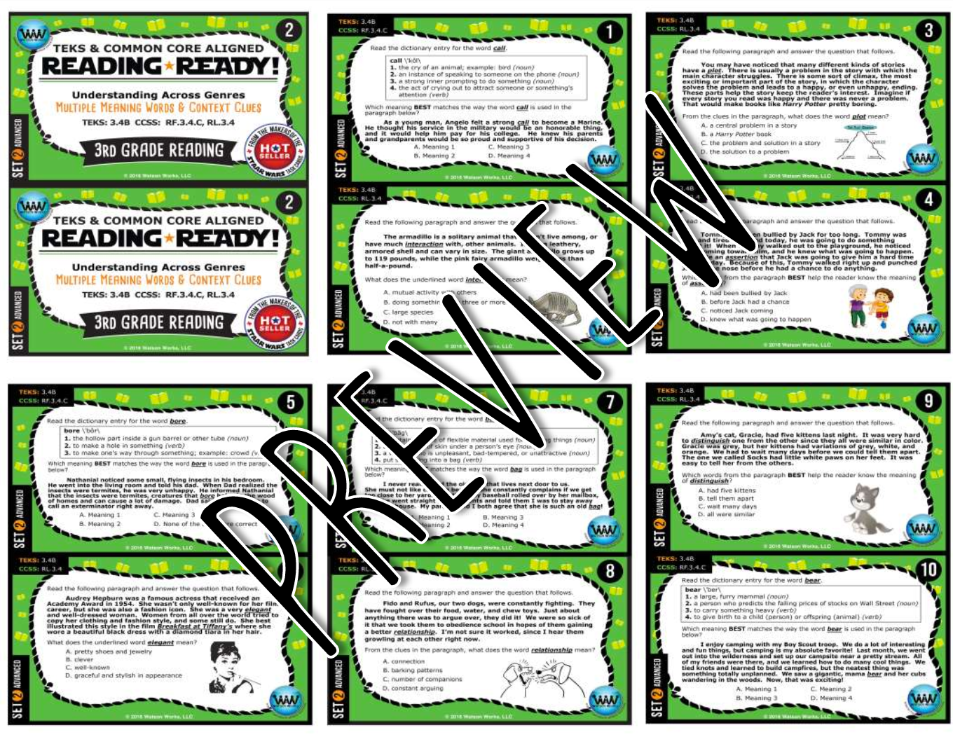 3rd Grade - Reading Ready© Vocab Bundle | watson-works