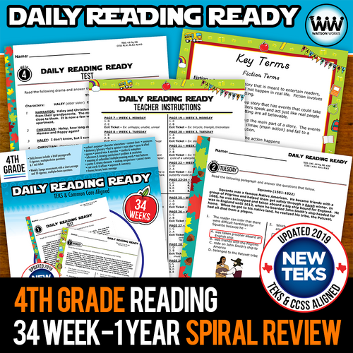 4th Grade - Daily Reading Ready® Full Year | watson-works