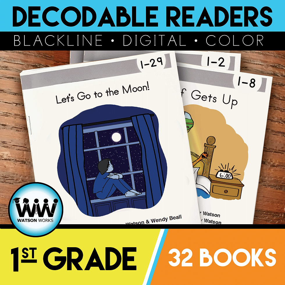 1st Grade Decodable Readers - 32 Books | watson-works