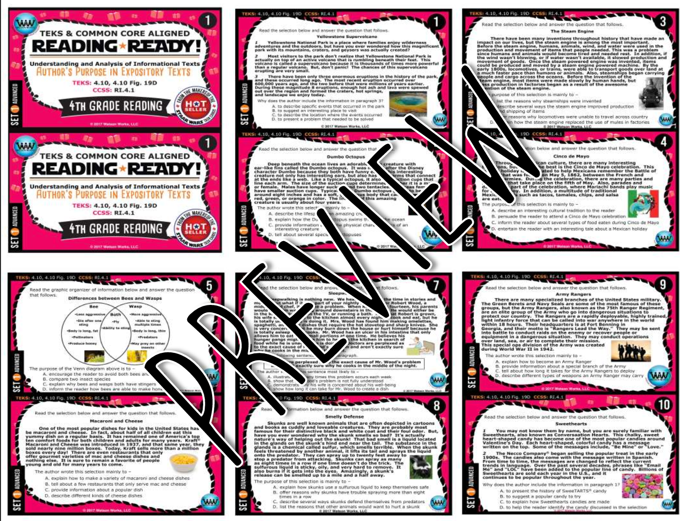 4th Grade - Reading Ready® Expository Bundle | watson-works