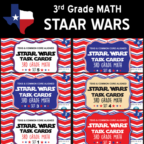 3rd Grade - STAAR Wars Math Task Cards Bundle | watson-works