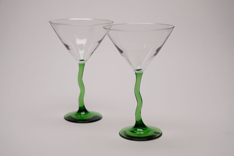 Snakes in the Garden Martini Set (6 glasses) | Grift The Rich