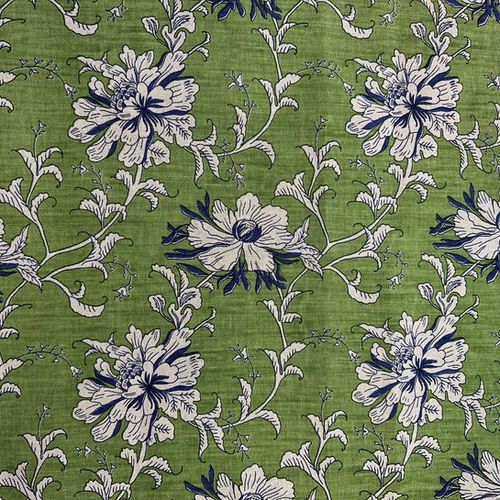 Cassandra Harper - Tibetan Flower - Moss on Natural | Sachs & Cornish