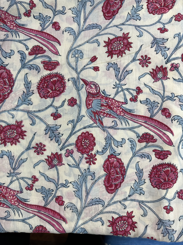 Cassandra Harper Voile - Bird of Paradise - Light Blue/Pink | Sachs ...