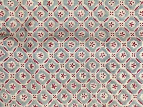 Cassandra Harper Voile - Daisy Tile - Pink/Light Blue | Sachs & Cornish