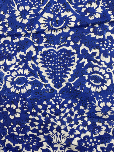 Cassandra Harper Voile - Hearts and Flowers - Dark Blue | Sachs & Cornish