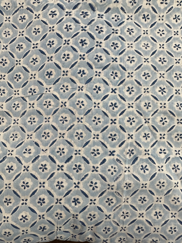Cassandra Harper Voile - Daisy Tile - Blue/Light Blue | Sachs & Cornish