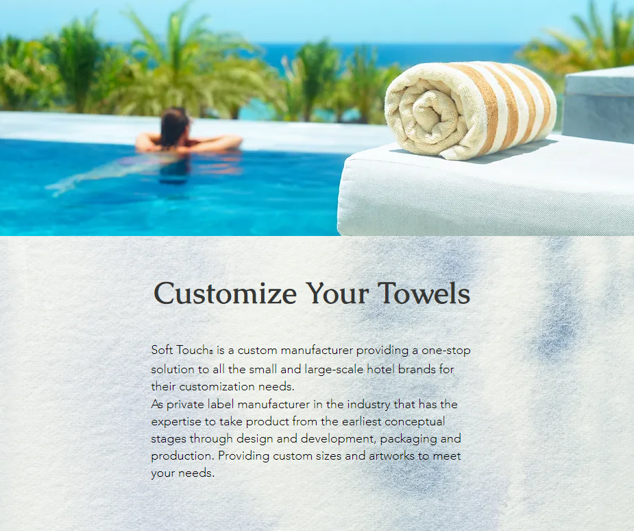 Custom Hotel Pool Towels for Luxury Resorts | Soft Touch