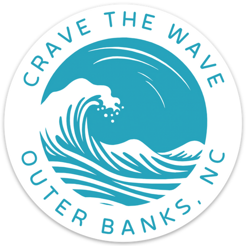 Crave the Wave OBX 4"x4" sticker | Mountain Beach Bum