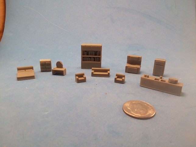 N Scale Building interior Detail Parts