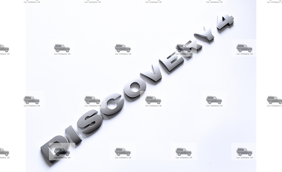 Matte Silver DISCOVERY 4 rear lettering - Single Set | Car Emblems UK