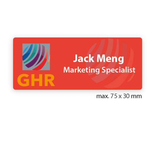 Color Name Tag - Plastic Pin + Epoxy