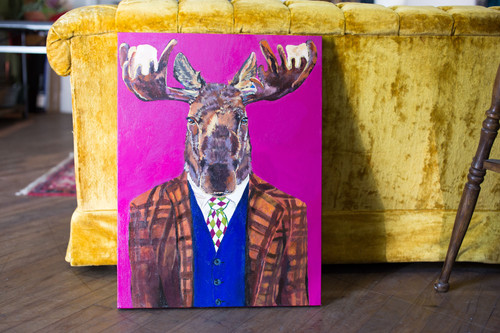 Sir Moose Painting SOLD | The Stationery Baker