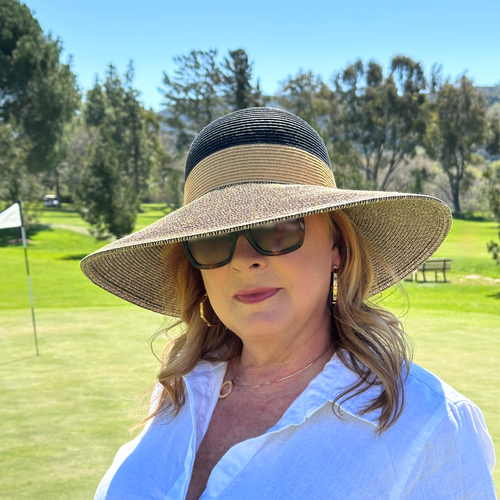 Color Block Sun Hat Black | First Street LeatherToucan Hats