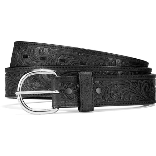 Black Western Scroll Tooled Belt | First Street LeatherBrighton