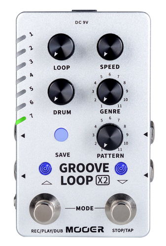 MOOER DUEL FOOTSWITCH 'GROOVE LOOP X2' STEREO LOOPER GUITAR EFFECTS ...