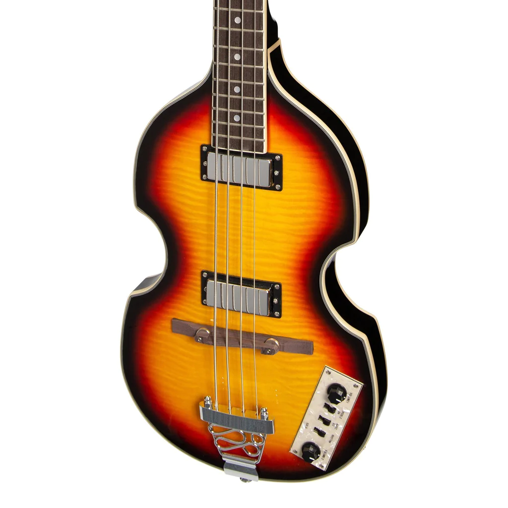 J&D LUTHIERS 4-STRING VIOLIN-STYLE ELECTRIC BASS GUITAR TOBACCO ...