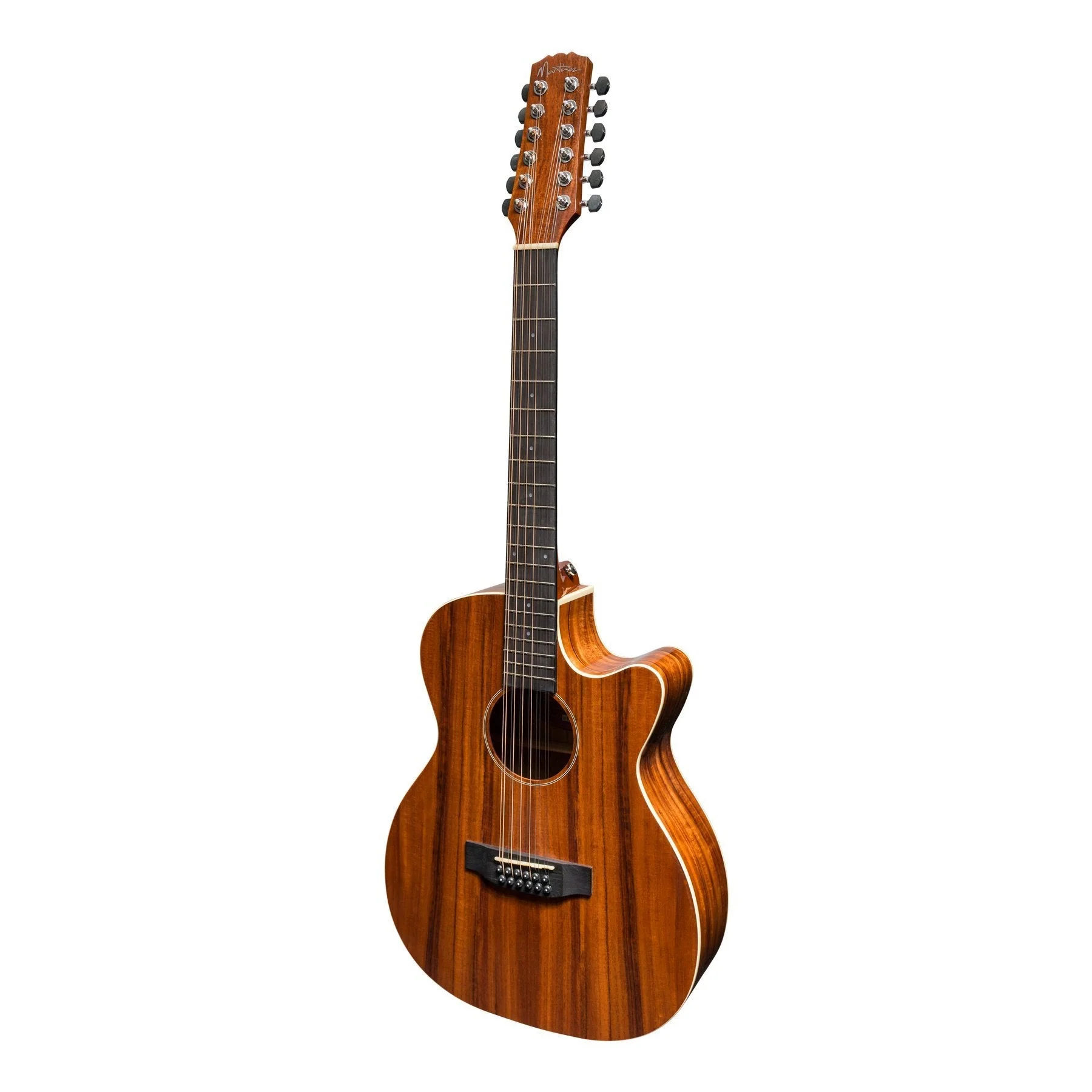 MARTINEZ SOUTHERN STAR SERIES KOA SOLID TOP 12-STRING ACOUST-ELEC SML ...