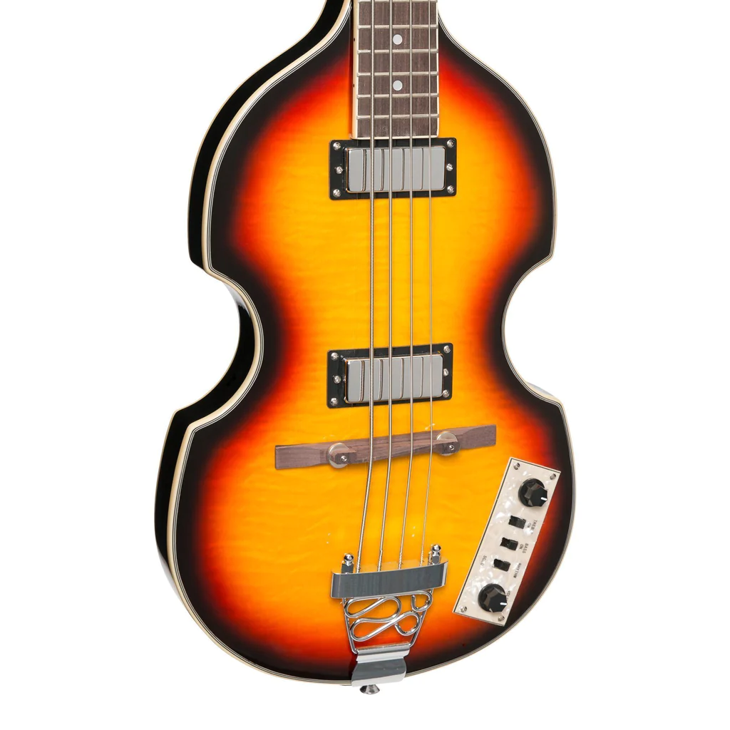 J&D LUTHIERS 4-STRING VIOLIN-STYLE ELECTRIC BASS GUITAR TOBACCO ...