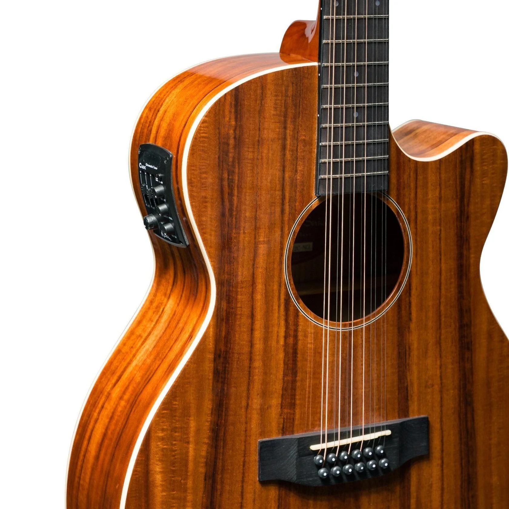 MARTINEZ SOUTHERN STAR SERIES KOA SOLID TOP 12-STRING ACOUST-ELEC SML ...