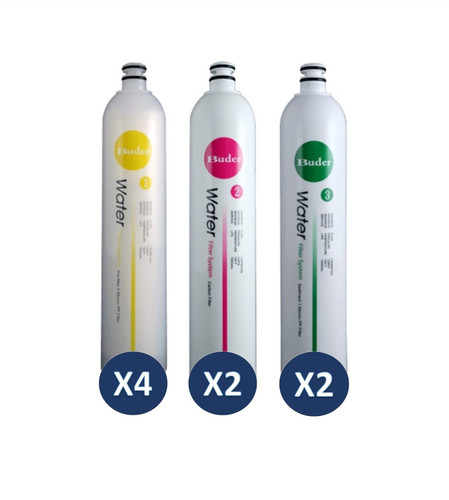 1 Year Replacement - Buder 3 Stage Water Filter | barewater