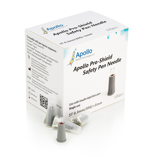 Apollo Pro-Shield Safety Pen Needle 5mm | Apollo Medical