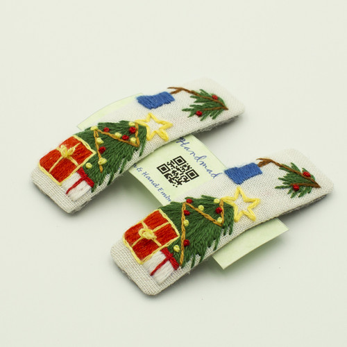 Xmas Tree Hair Clips | Handmade Shop