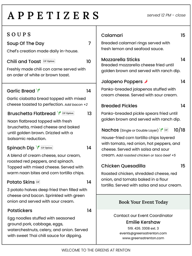 The Greens Bistro | The Greens At Renton