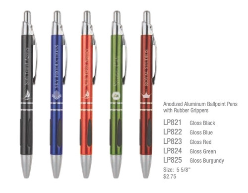 Ballpoint Pen with Rubber Grippers | Selkirk Engraving