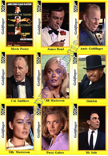 Goldfinger (1964) Character Cards | Nikolaitradingcards
