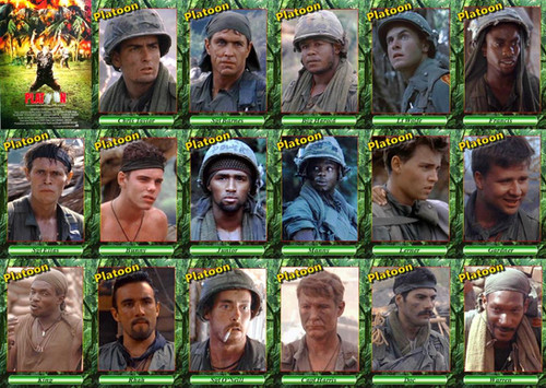Platoon (1986) Character Cards | Nikolaitradingcards
