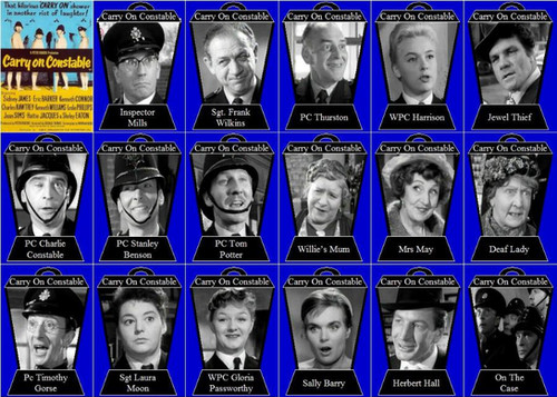 Carry on Constable (1960) Character Cards | Nikolaitradingcards