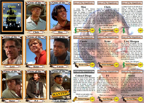 Guns of The Magnificent Seven (1969) Character Cards | Nikolaitradingcards