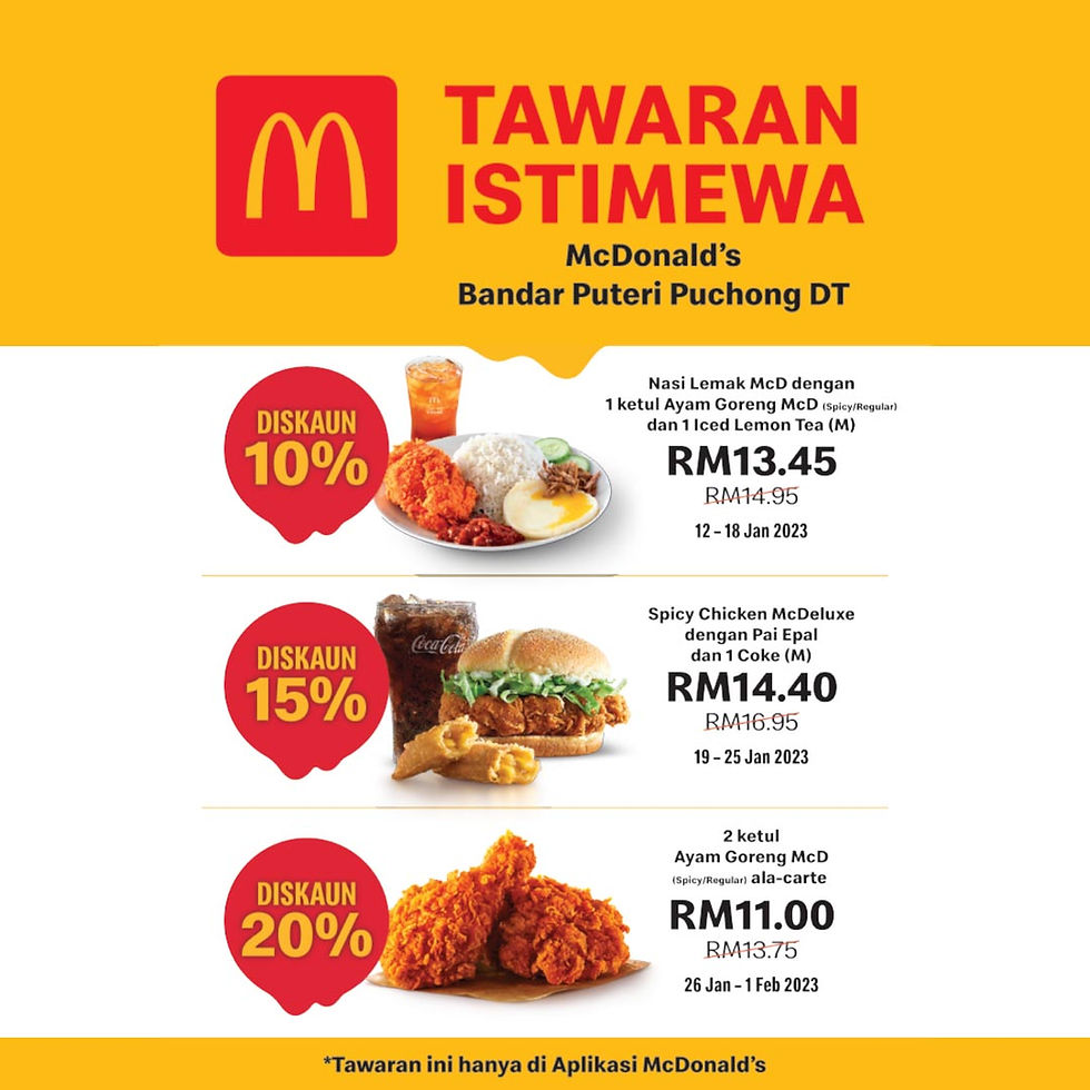 McDonald'S SPECIAL PROMOTION@ BANDAR PUTERI PUCHONG DRIVE THRU
