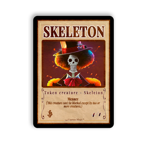 Skeleton token (4/1) Menace - Squelette jeton - MTG - Magic the ...